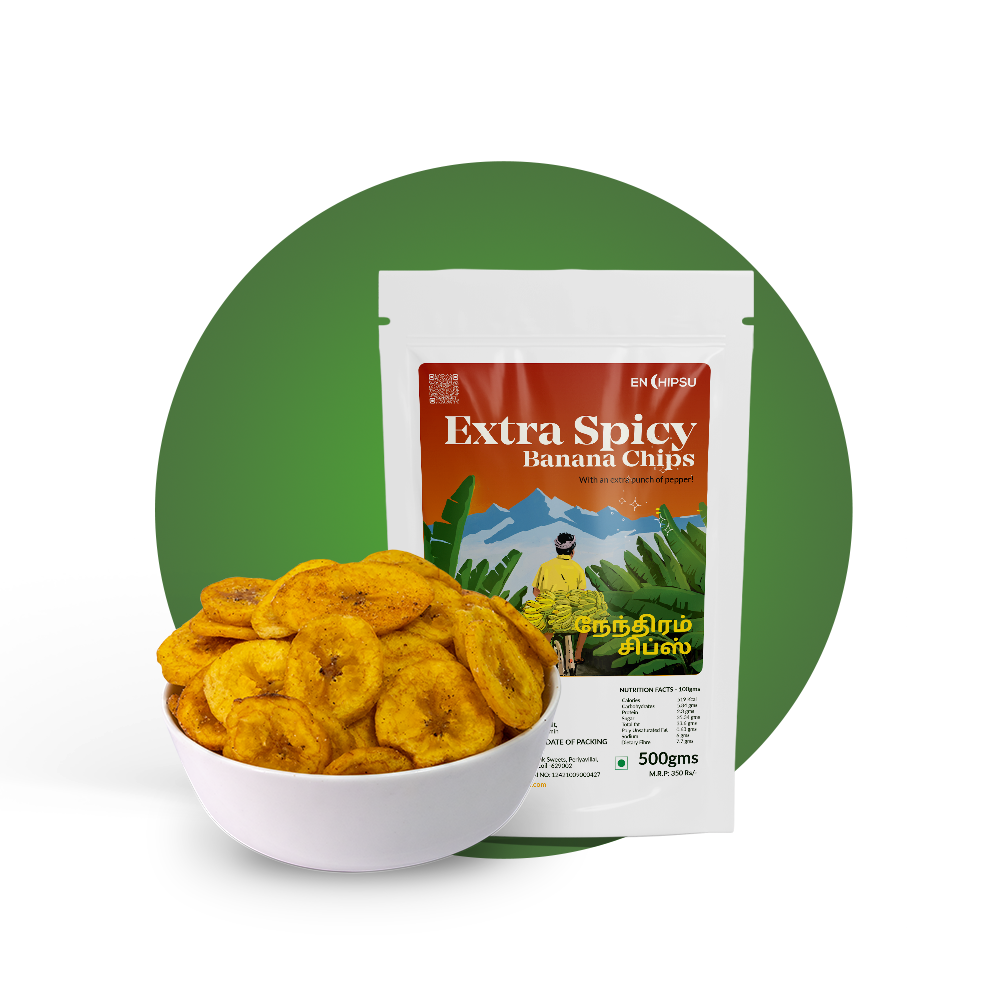 Extra Spicy Banana Chips | Buy Spicy Nendran Chips Online